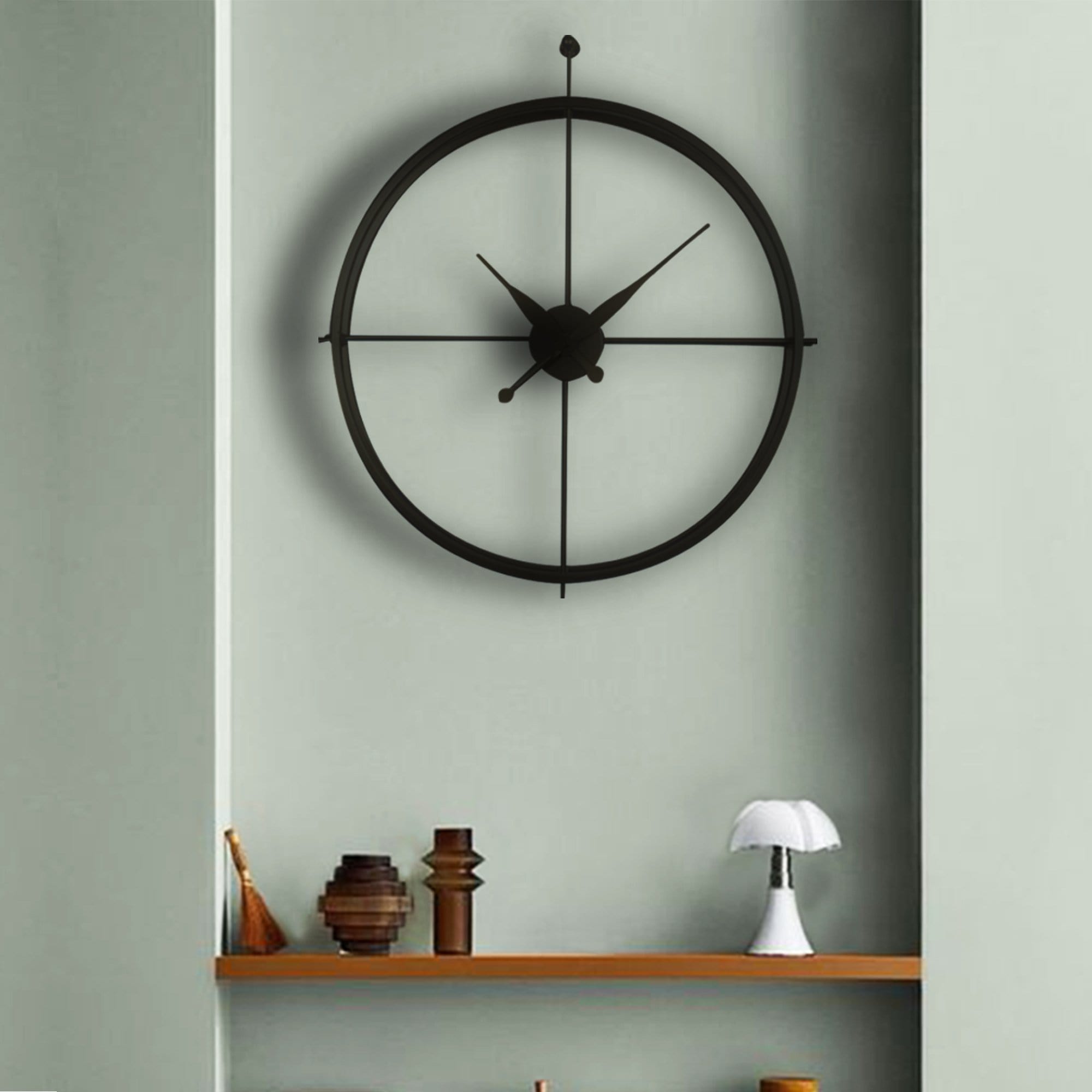 Scarlett Minimalist Wall Clock Black – The Artment