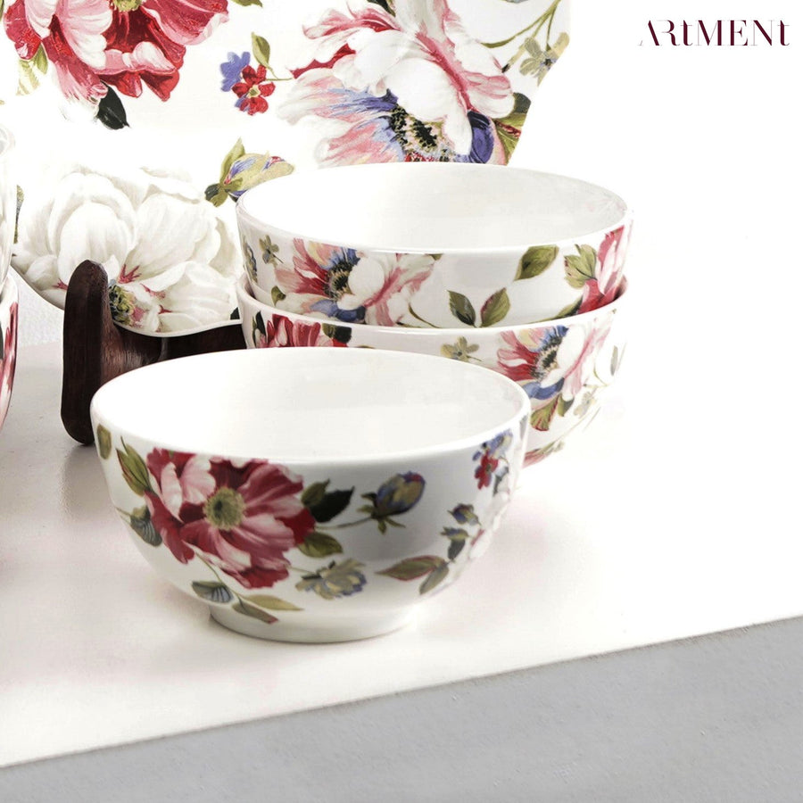 Victorian White Floral Complete Dinner Set (20 Pc Set) – The Artment